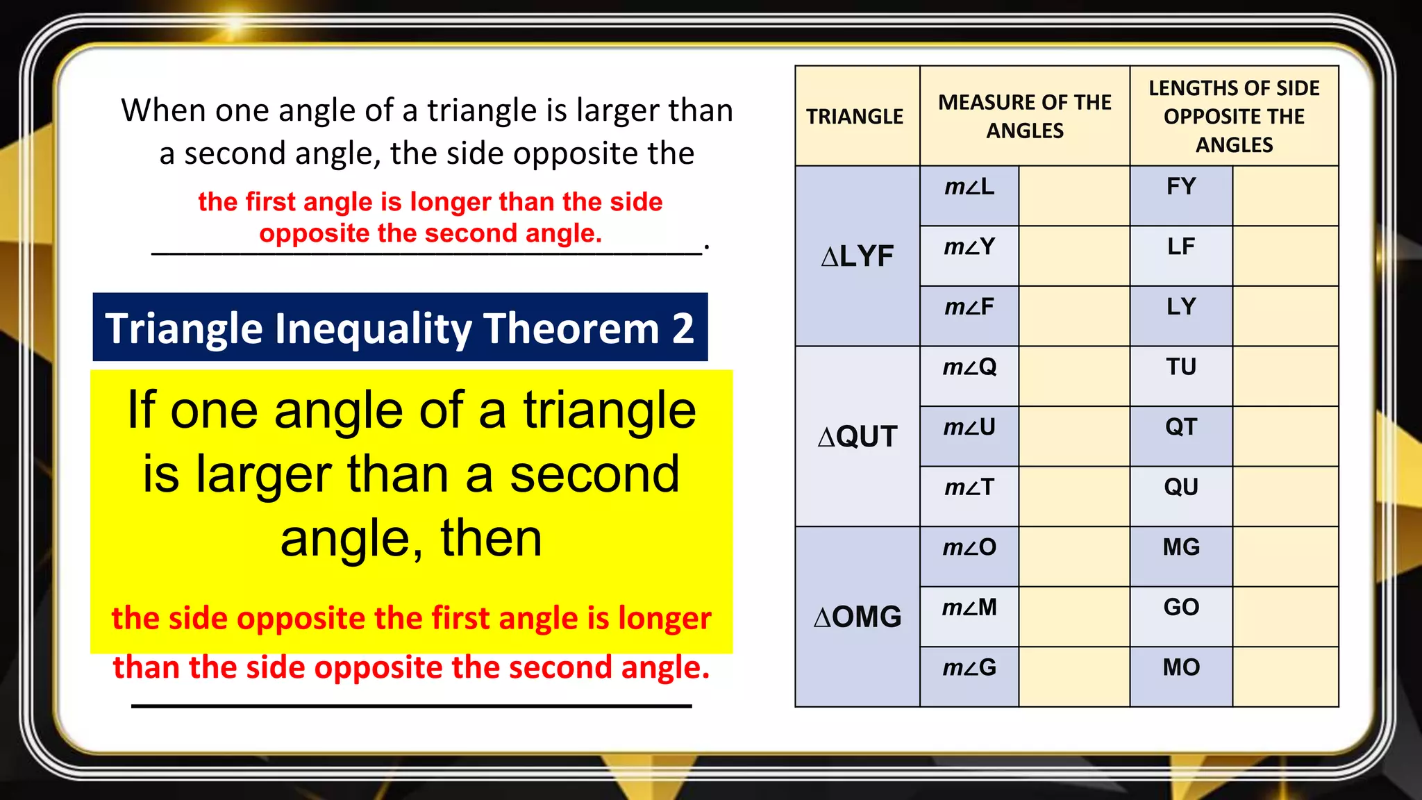 THEOREMS ON TRIANGLE INEQUALITIES IN ONE TRIANGLE (COT2) - free.pptx