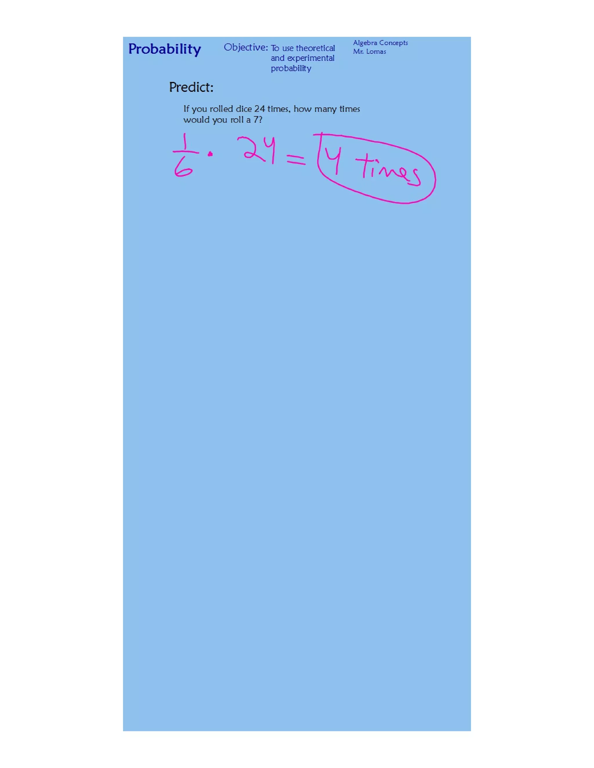 Theoretical and Experimental Probability.pdf | Physics | Science