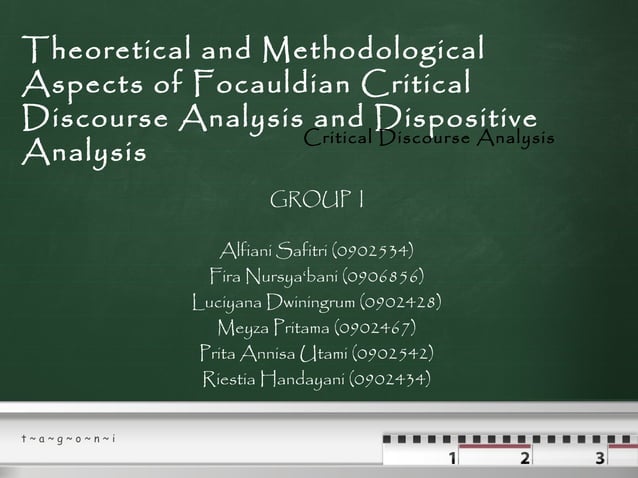Theoretical and methodological aspects of focauldian critical discourse ...