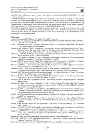 Theoretical and practical motives for participation obstacles in resettlement programs. review ...