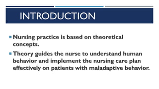 Theoretical approaches to psychiatric nursing care | PDF