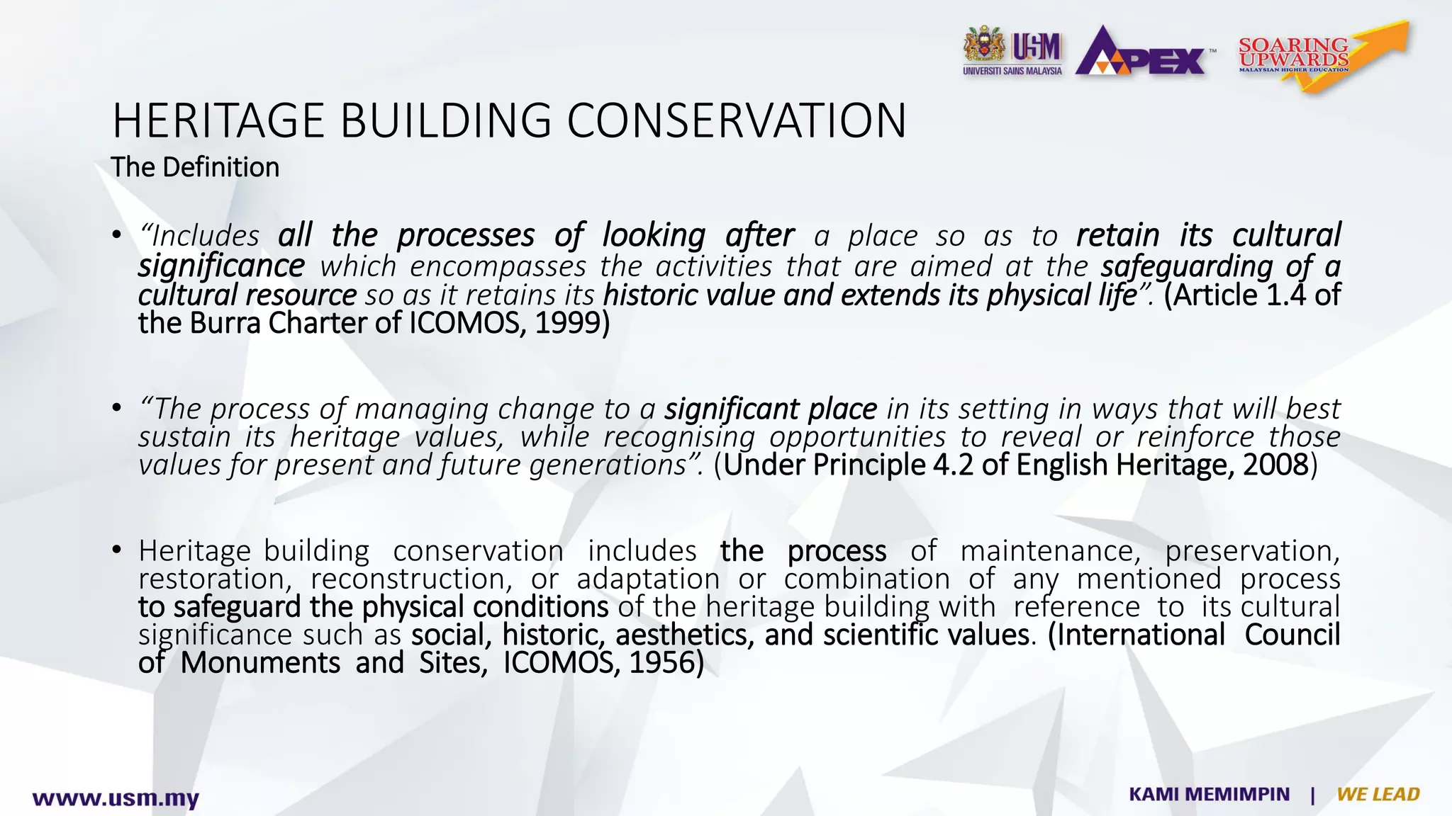 Theoretical assessment of factors influencing heritage buildings ...
