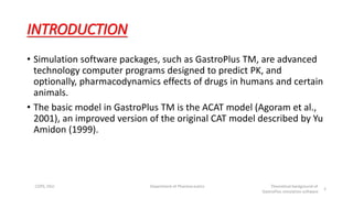 Theoretical background on GastroPlus Simulation Software | PPTX