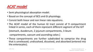 Theoretical background on GastroPlus Simulation Software | PPTX