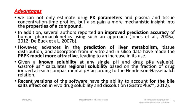 Theoretical background on GastroPlus Simulation Software | PPTX ...