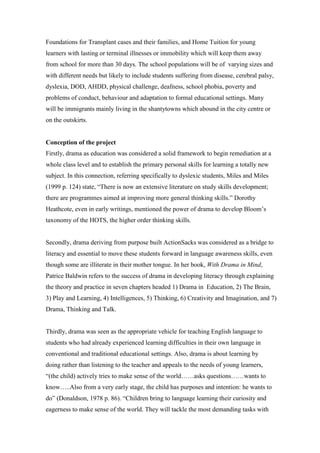 English in Action: Teaching English through Drama to SEN Students | PDF