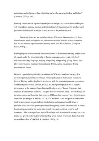 English in Action: Teaching English through Drama to SEN Students | PDF