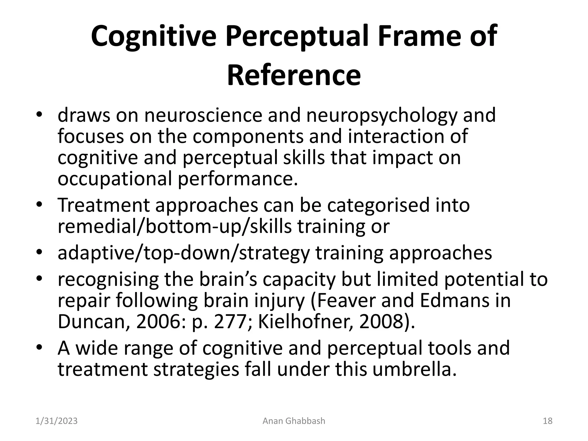 Theoretical Basis-Occupational therapy and stroke | PPT