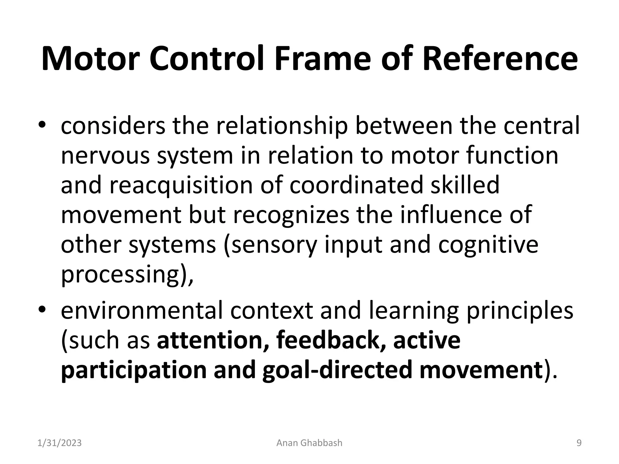 Theoretical Basis-Occupational therapy and stroke | PPT
