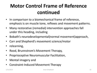 Theoretical Basis-Occupational therapy and stroke | PPT