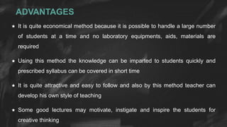 METHODS OF TEACHING: LECTURE METHOD AND STORY TELLING METHOD | PPTX