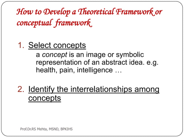 Theoretical & conceptual framework | PPSX