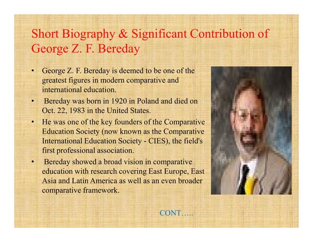 Theoretical concerns in Comparative Education – Bereday’s Cross ...