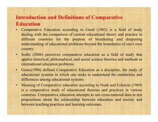 Theoretical concerns in Comparative Education – Bereday’s Cross ...