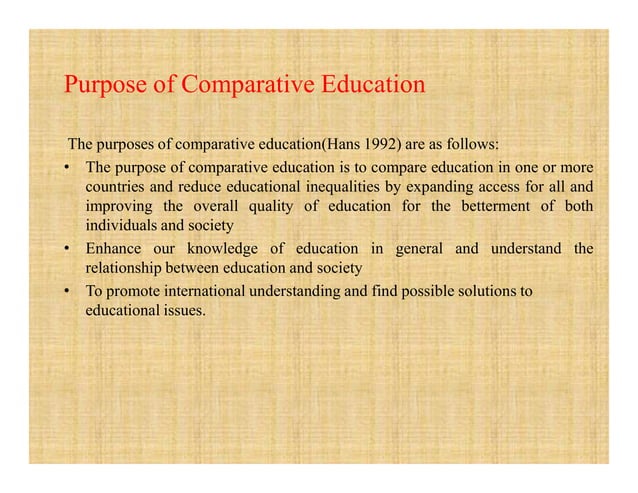 Theoretical concerns in Comparative Education – Bereday’s Cross ...