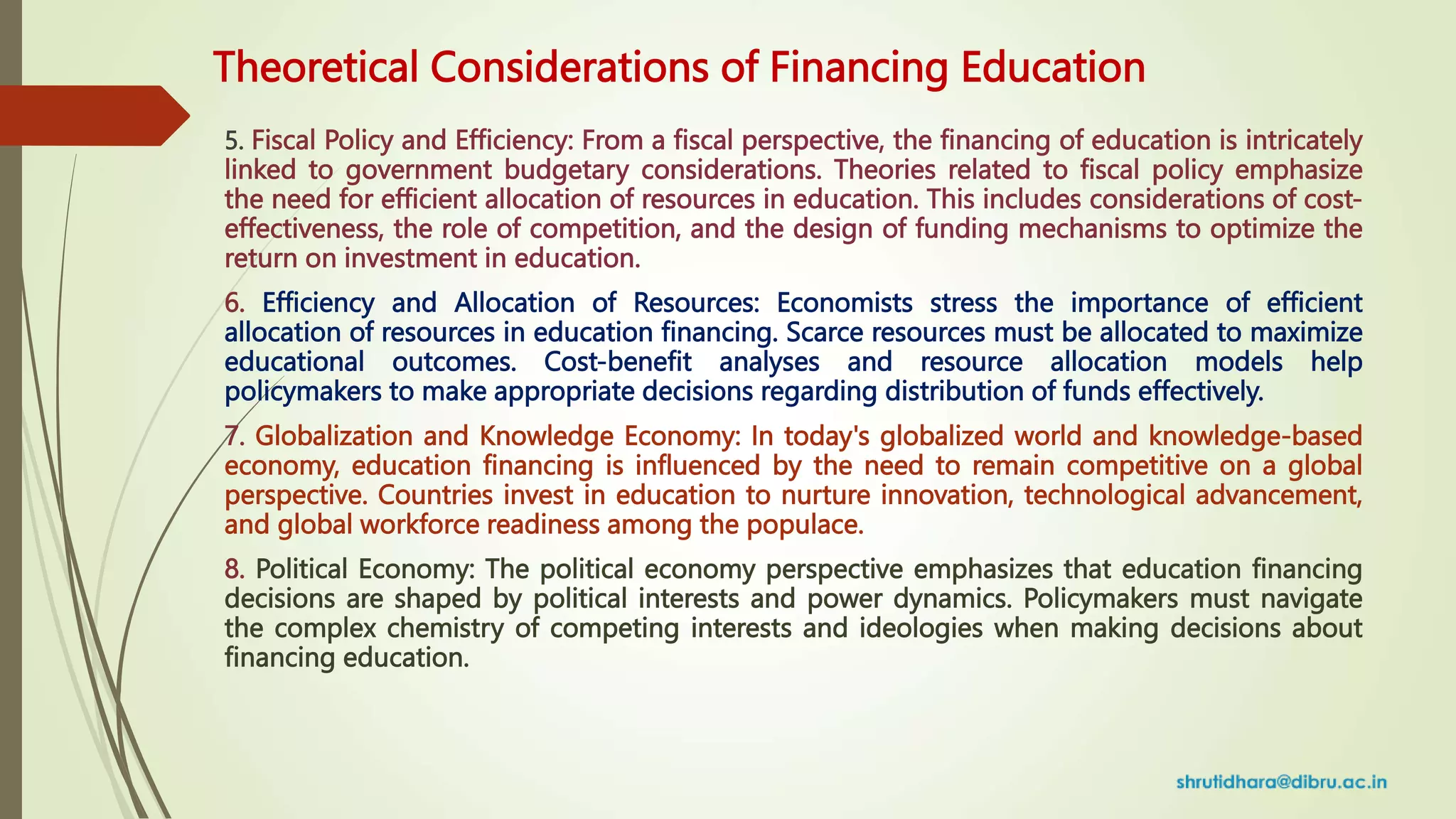Theoretical Considerations of Financing Education.ppt