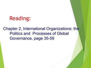 Theoretical foundations of global governance | PPT