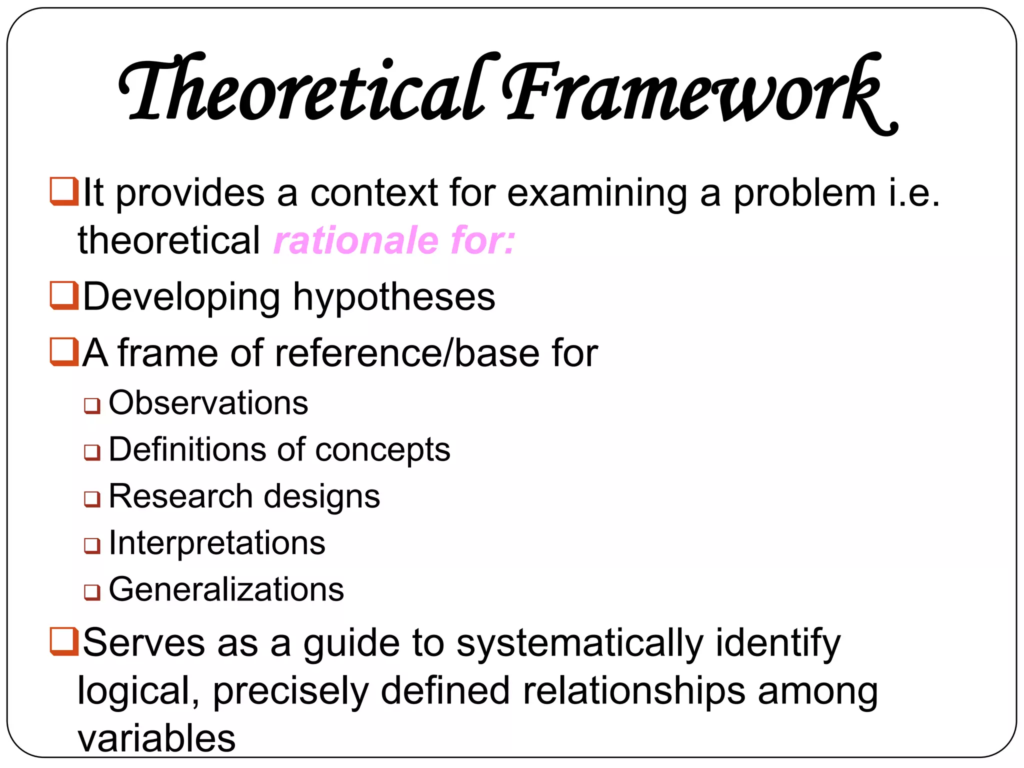 Theoretical & framework | PPSX
