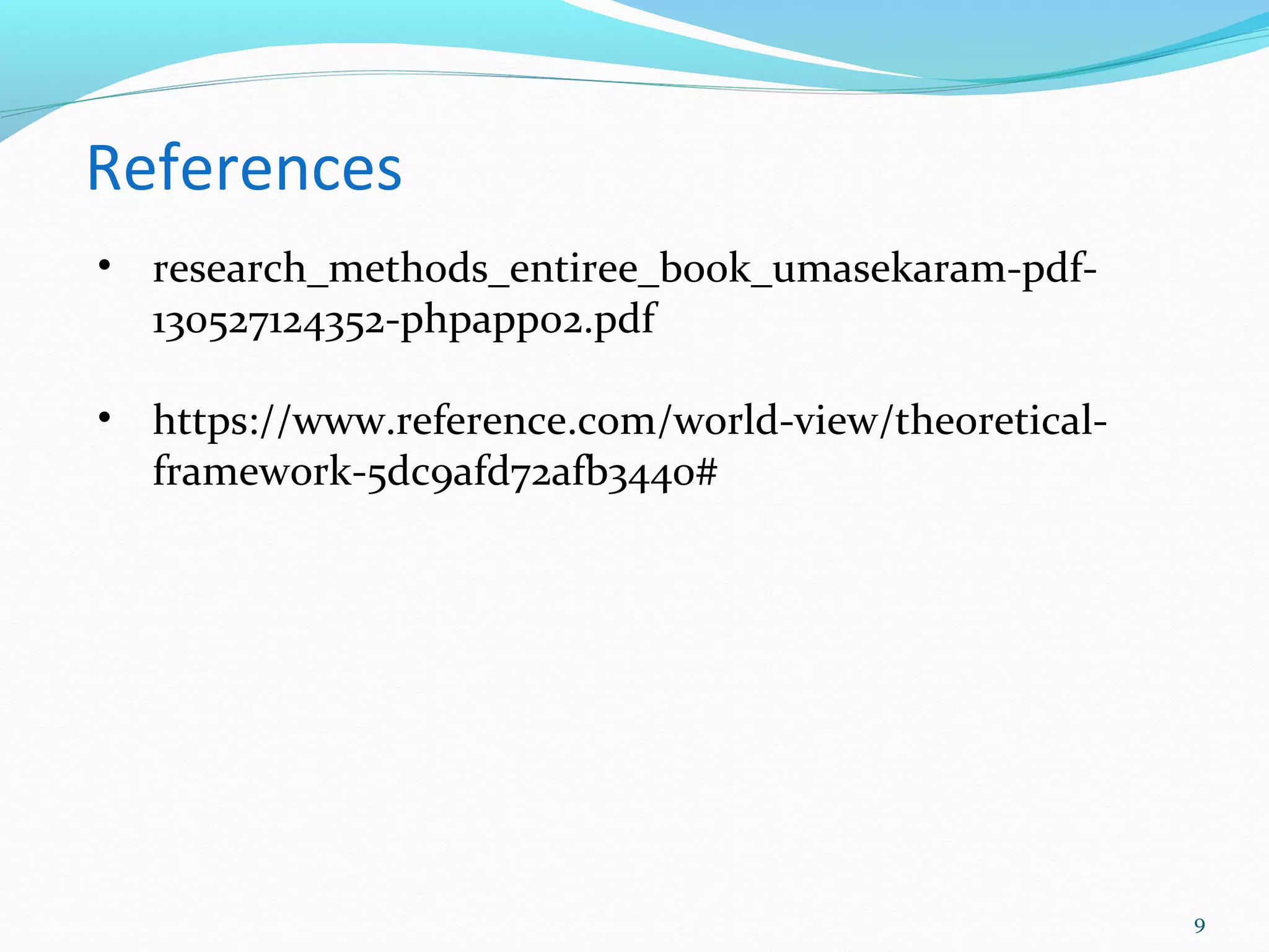 Theoretical framework d1 2016 11-18 | PPT