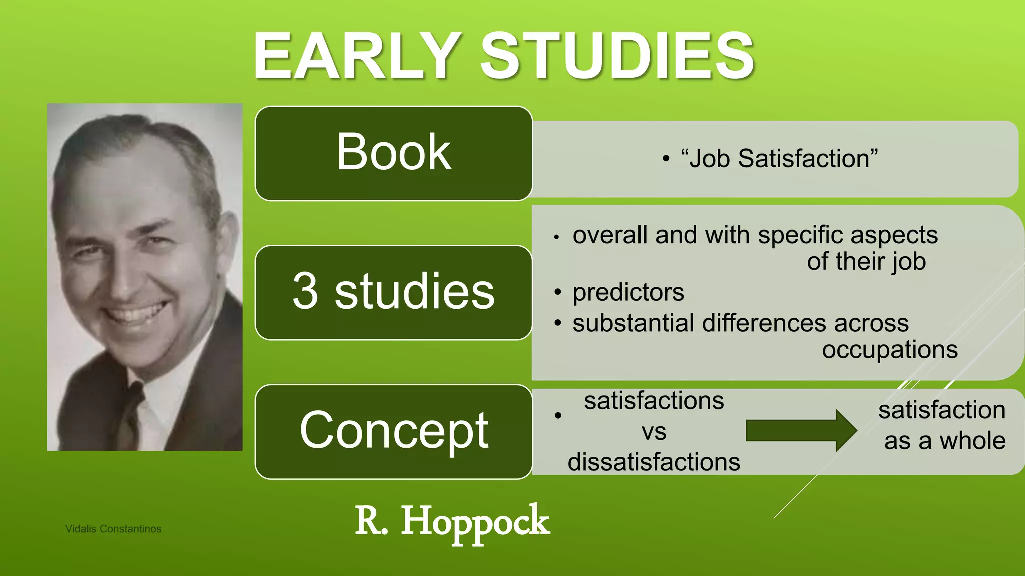 Theoretical framework of job satisfaction | PPT