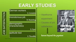 Theoretical framework of job satisfaction | PPT
