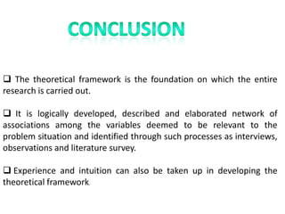 Theoretical framewrk [Research Methodology] | PPTX
