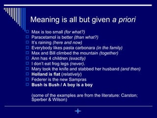 Theoretical Issues In Pragmatics And Discourse Analysis | PPT