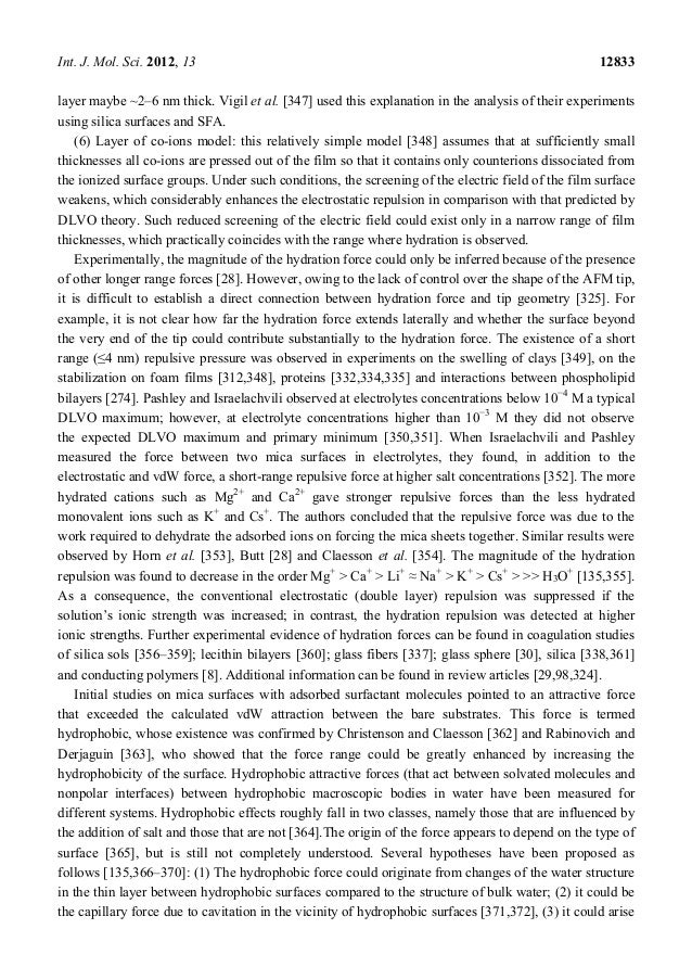 Theoretical Models For Surface Forces And Adhesion And Their Measurem…