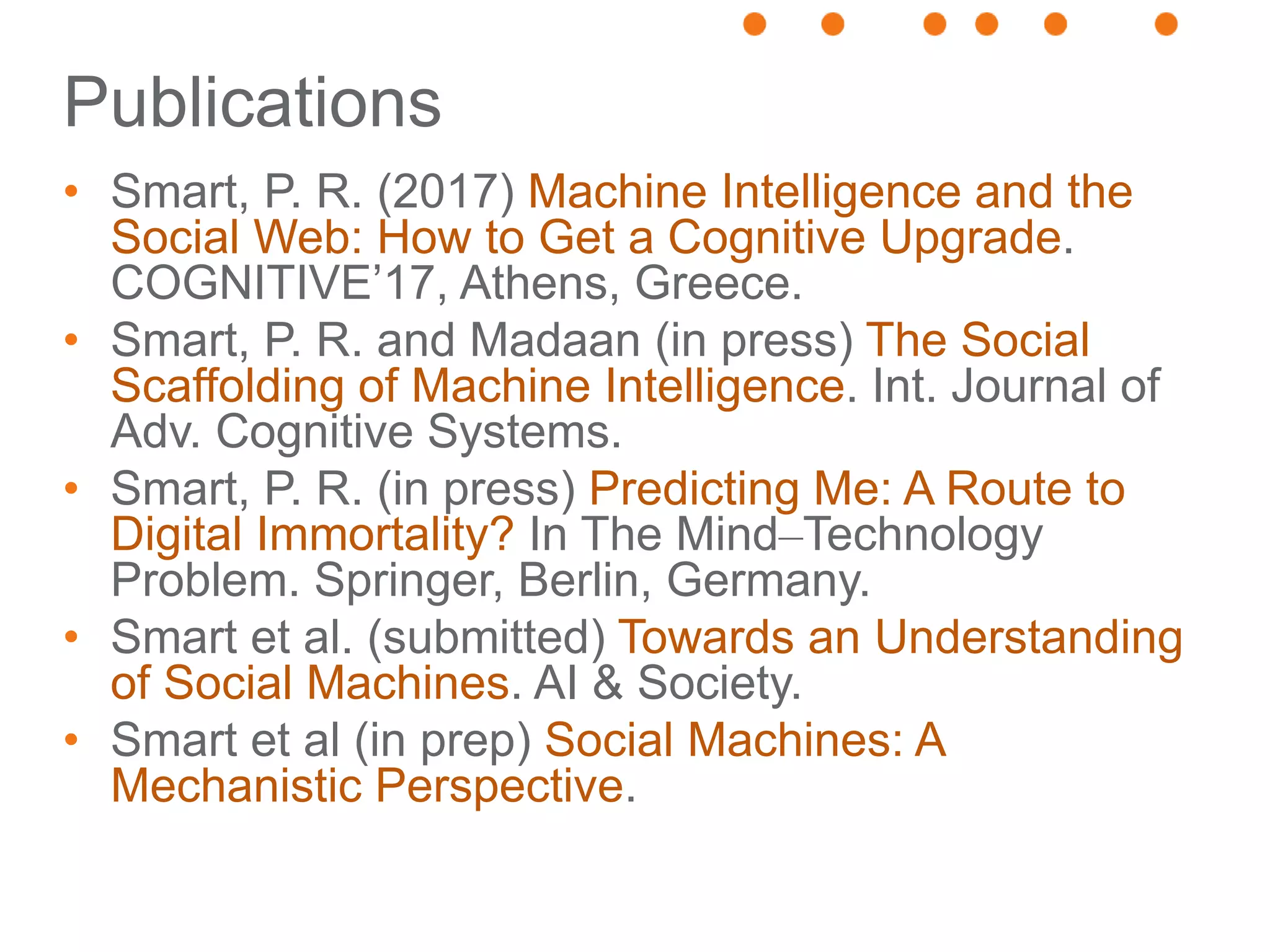 Social Machines: Theoretical perspectives, Paul Smart | PPT