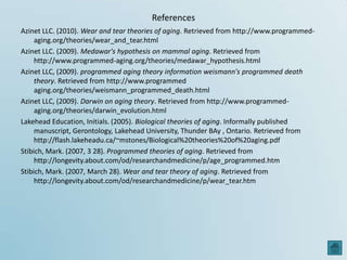 Theoretical Perspectives on Aging | PPTX | Genetics | Science