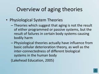 Theoretical Perspectives on Aging | PPT