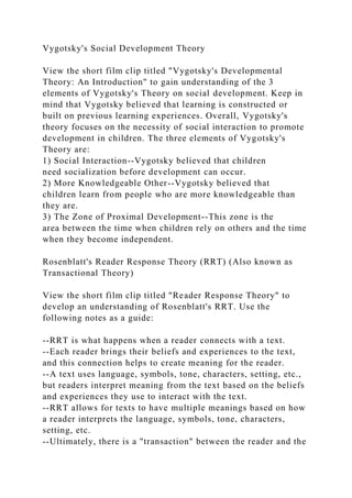 Theoretical PerspectivesSince Childrens Literature is written f.docx