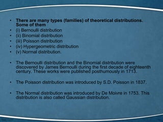 Theoretical probability distributions | PPTX