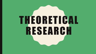 Theoretical research | PPT