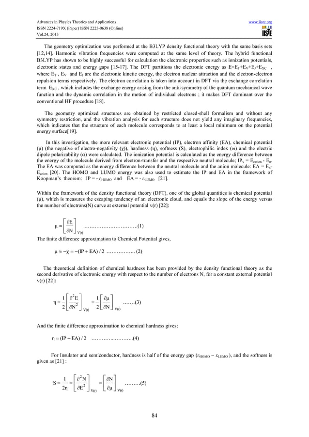 Theoretical study of electronic properties of some aromatic rings | PDF