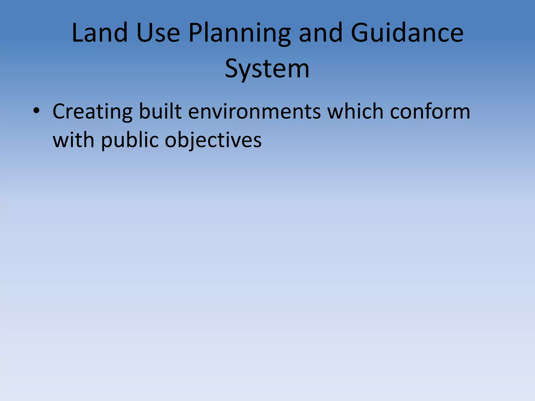 Theoretical underpinnings of land use presentation | PPTX