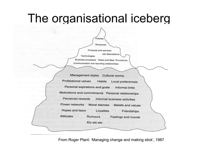 The Organisational Iceberg | PPT