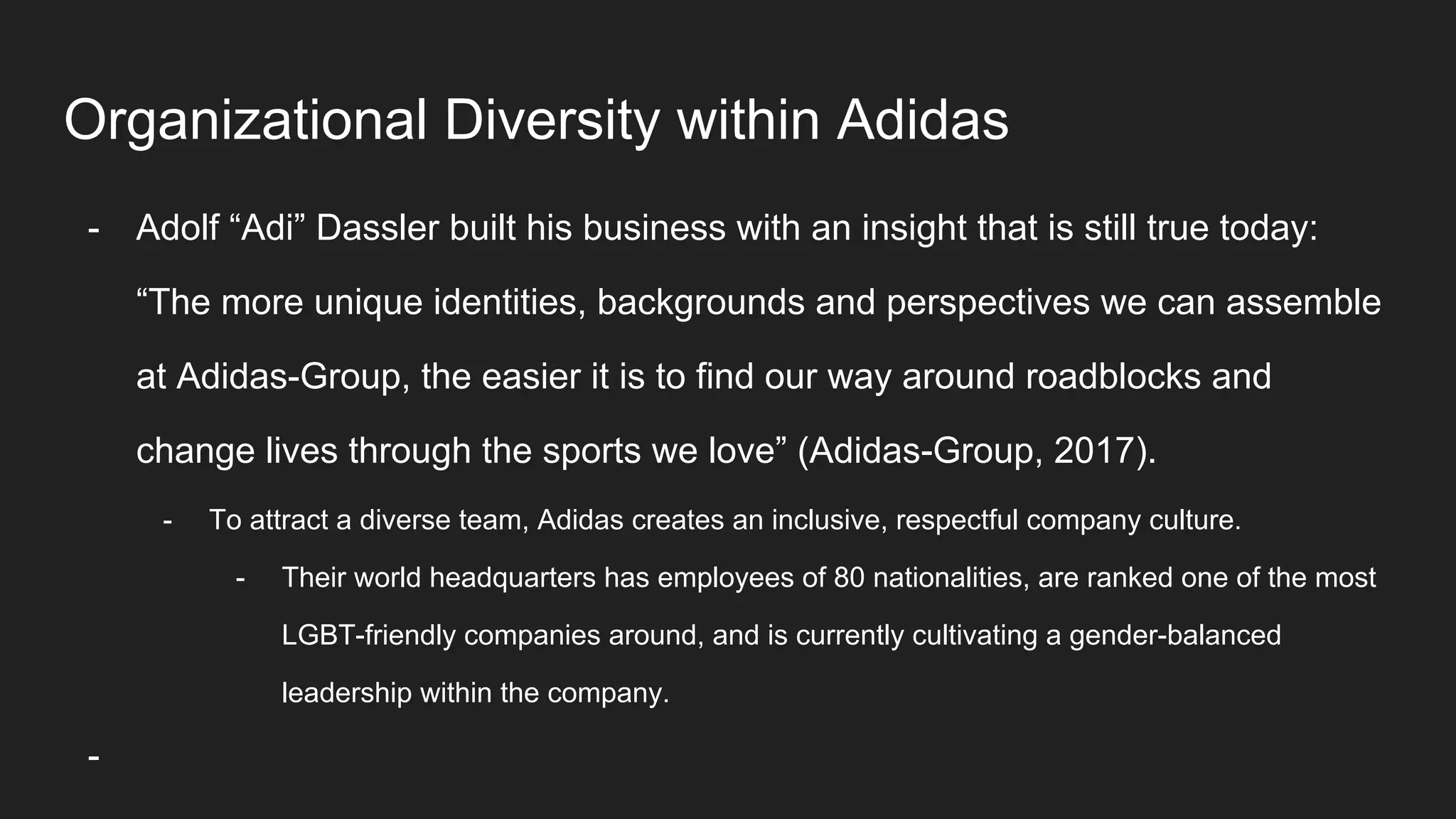 The Organizational Change and Diversity Processes Within The Adidas ...