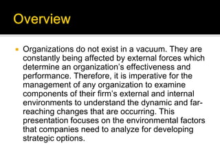 The organizational environment | PPTX