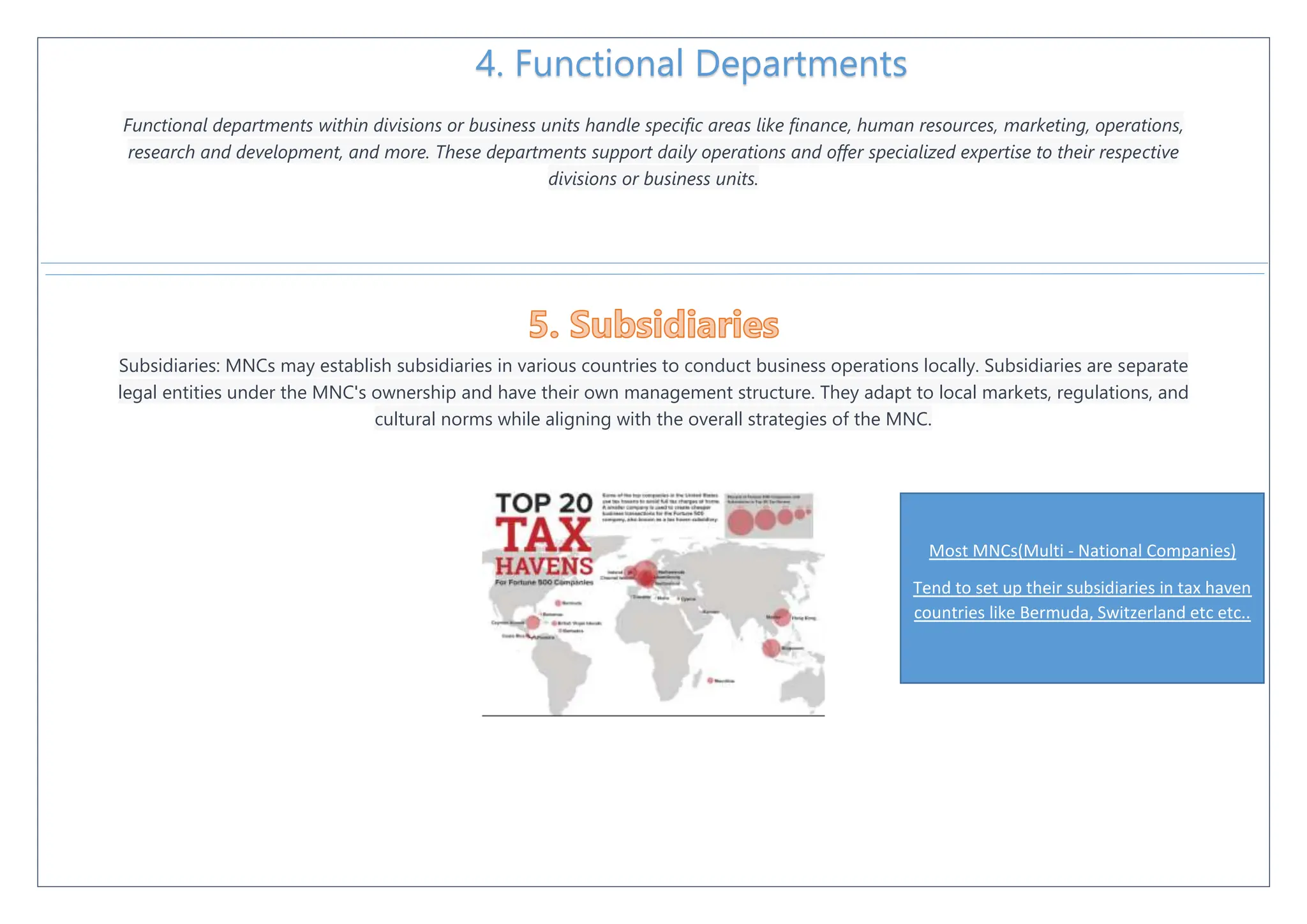 The organizational structure of a multinational company.docx