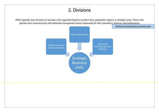 The organizational structure of a multinational company.docx