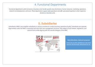 The organizational structure of a multinational company.docx