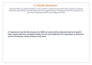 The organizational structure of a multinational company.docx