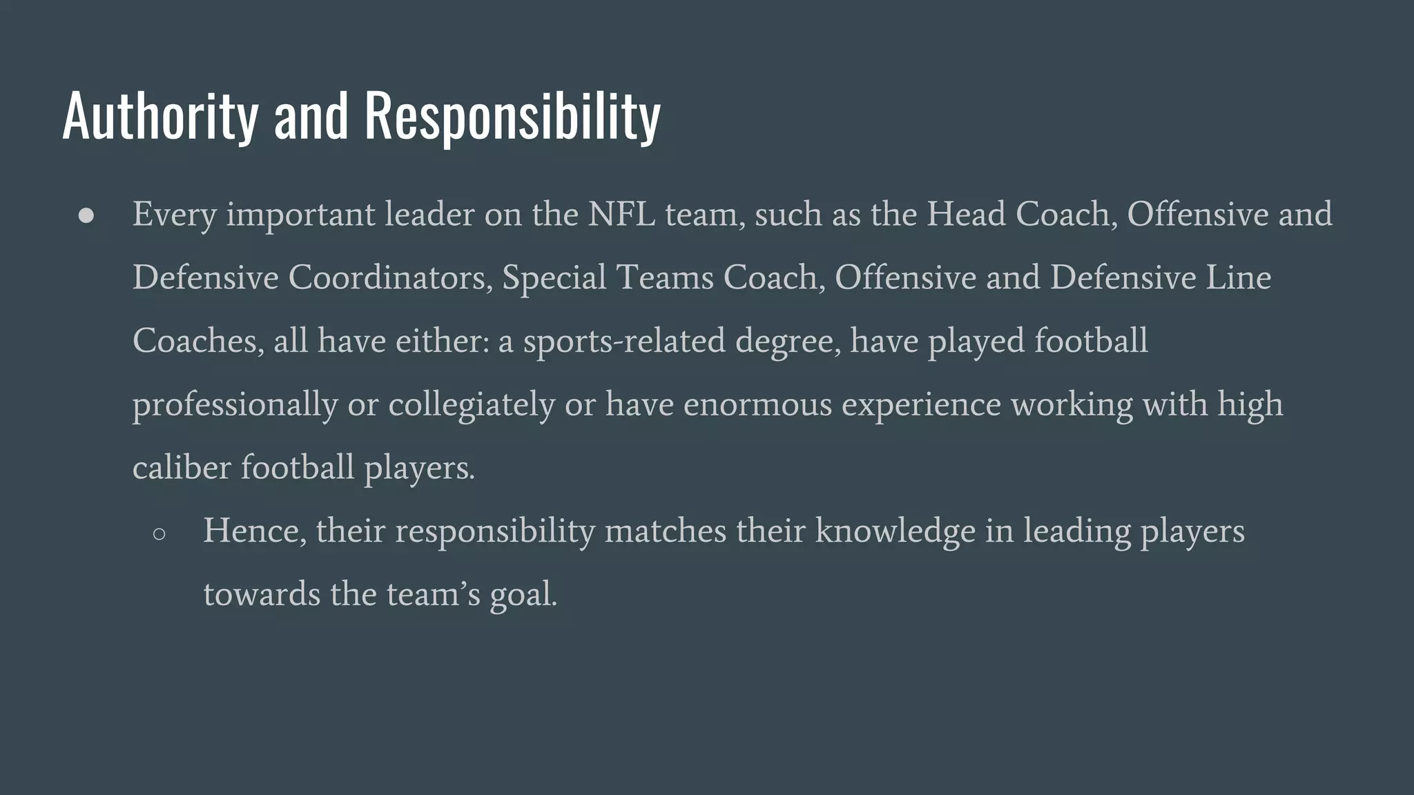 The Organizational Structures of the NFL and Its Relation to Classical ...