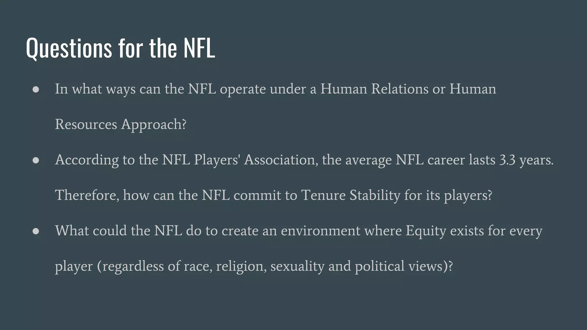 The Organizational Structures of the NFL and Its Relation to Classical ...