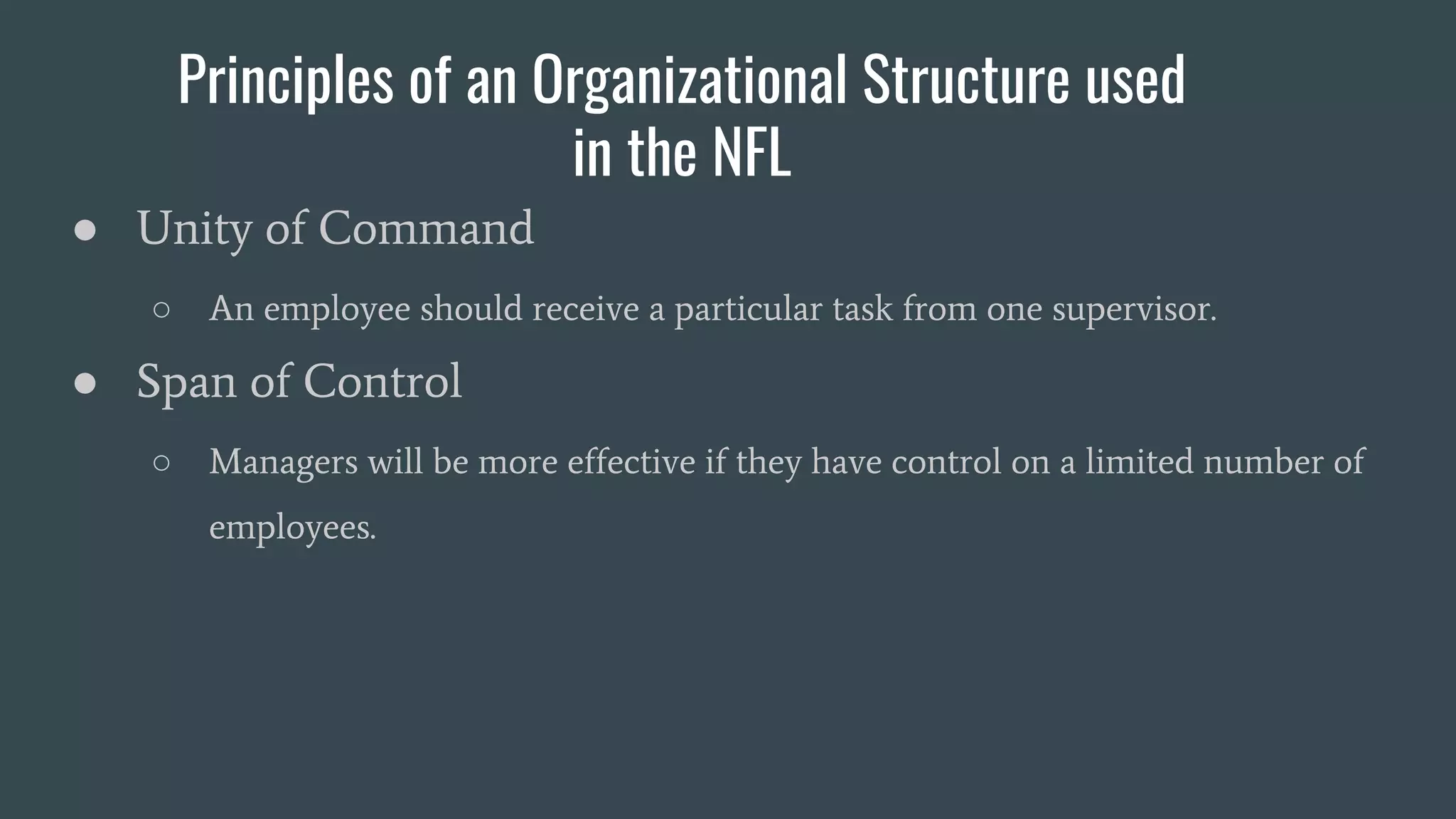 The Organizational Structures of the NFL and Its Relation to Classical Approaches | PDF