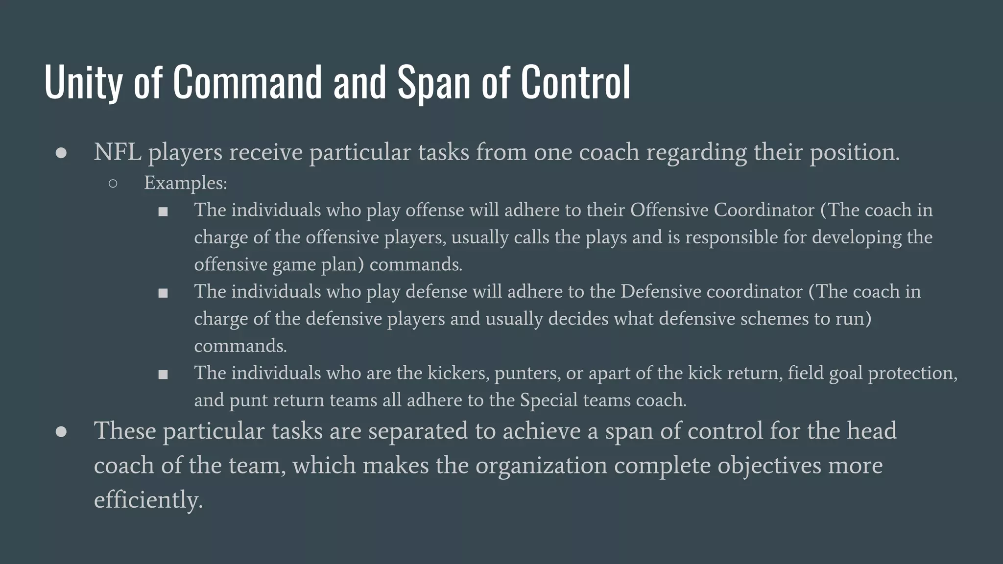 The Organizational Structures of the NFL and Its Relation to Classical ...