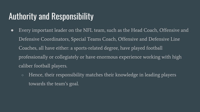 The Organizational Structures of the NFL and Its Relation to Classical ...