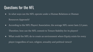 The Organizational Structures of the NFL and Its Relation to Classical ...