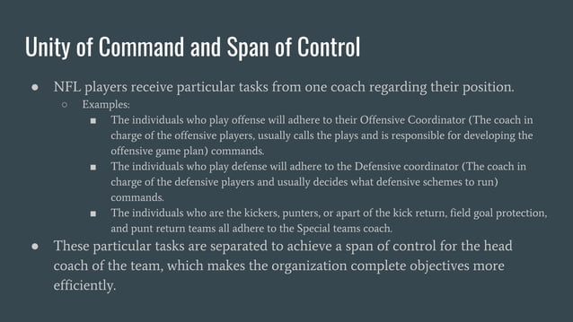 The Organizational Structures of the NFL and Its Relation to Classical ...